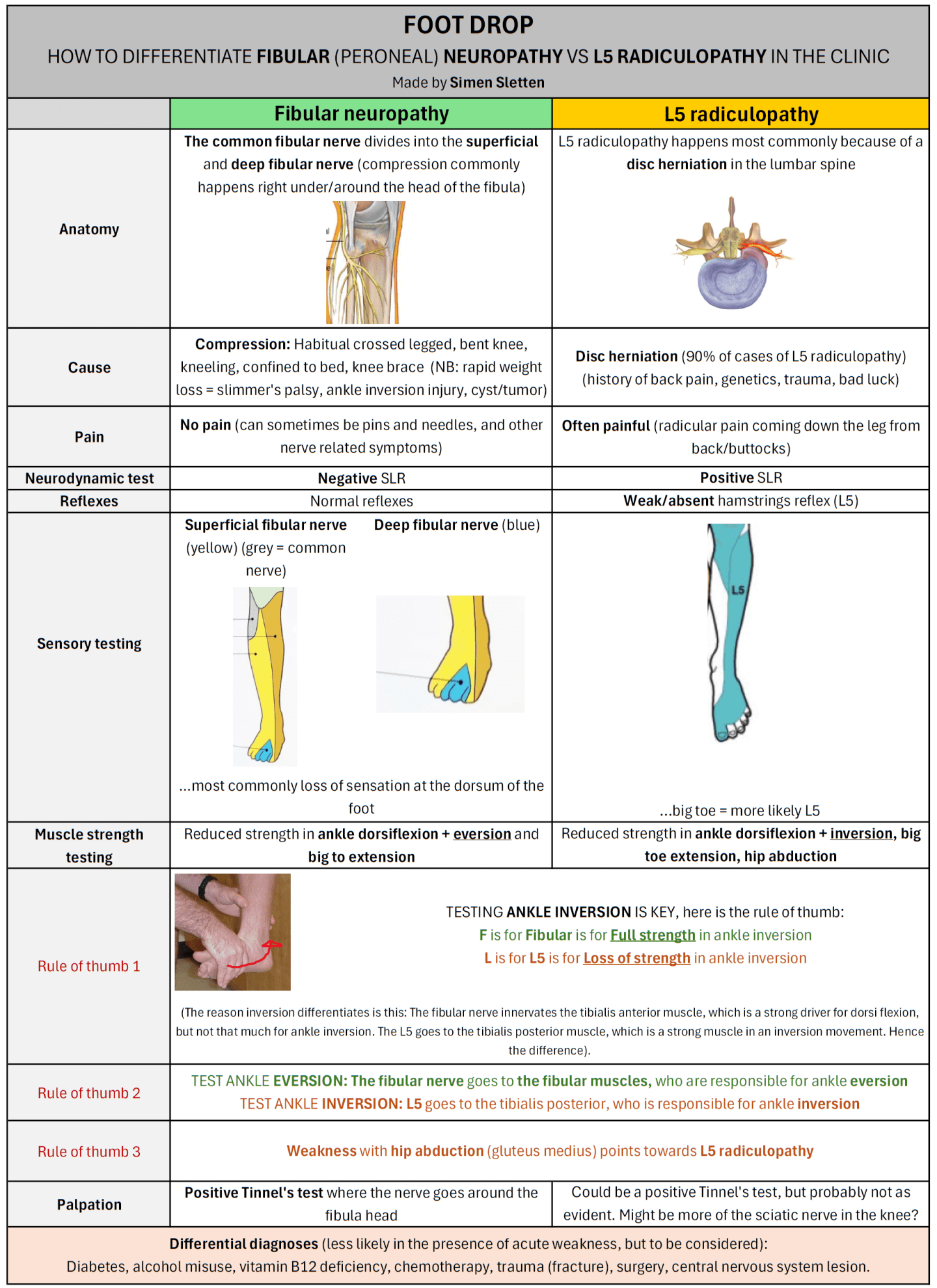 Foot drop: Fibular (peroneal) neuropathy VS L5 radiculopathy – The ...